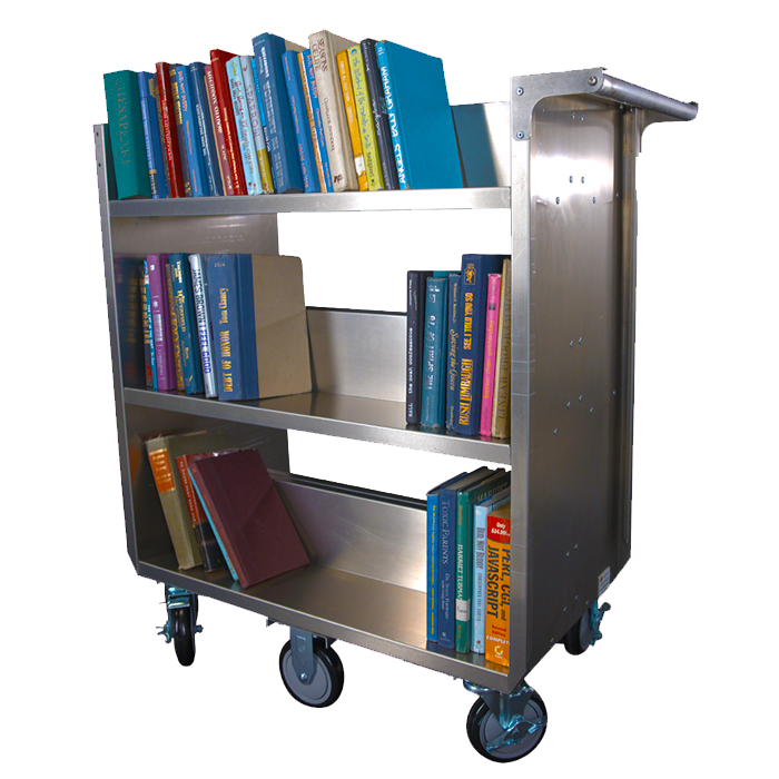 Duralight 6 Angled Shelf Book Truck